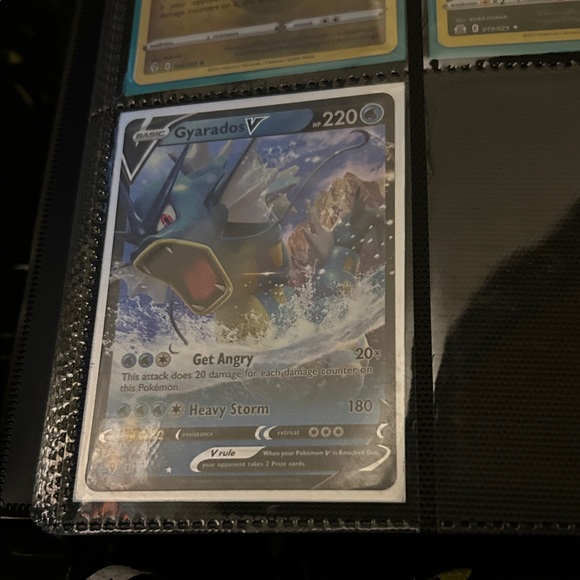 Pokemon | Toys | Pokemon Gyarados V Trading Card Blue And Silver | Poshmark